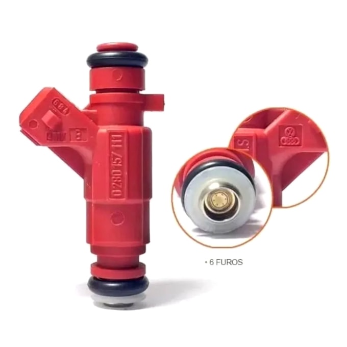 4X BICO INJETOR COMBUSTÍVEL GOL G5 1.0 8V FLEX BOSCH 0280157111 - WS PARTS