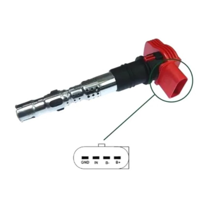 BOBINA IGNIÇÃO TIGUAN A3 A4 A5 PASSAT JETTA 2.0 DE 2005-2015 - WS PARTS
