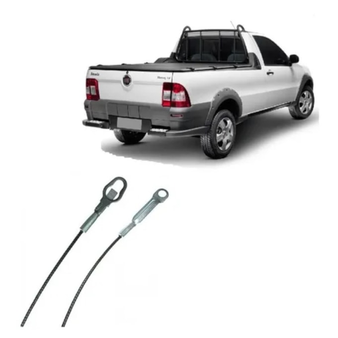 CABO AÇO LIMITADOR DA TAMPA DA CAÇAMBA FIAT STRADA 1998-2020 - WS PARTS
