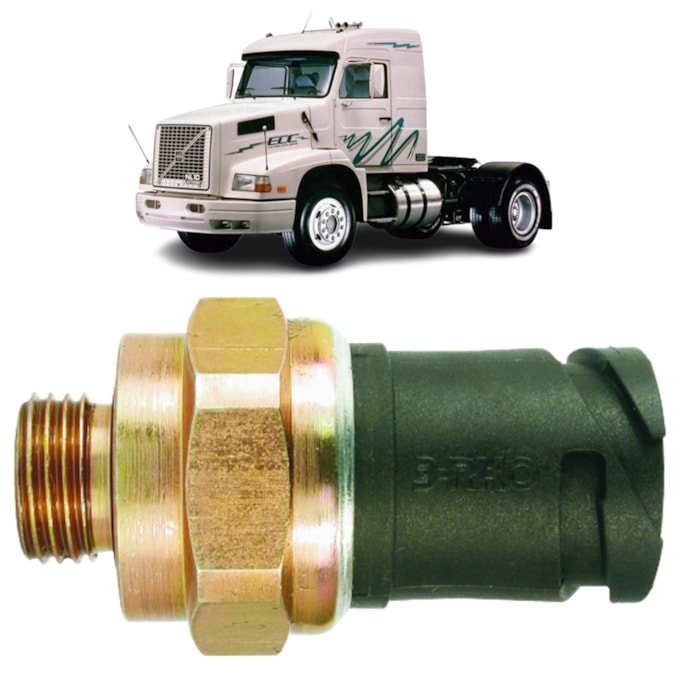 INTERRUPTOR LUZ FREIO VOLVO FM/FH/FL/NH MOTOR SÉRIE D9/D12 - WS PARTS