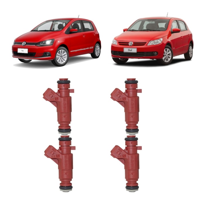 KIT 4 BICO INJETOR GOL FOX VOYAGE 1.0 8V G5 FLEX 0280157111 - WS PARTS