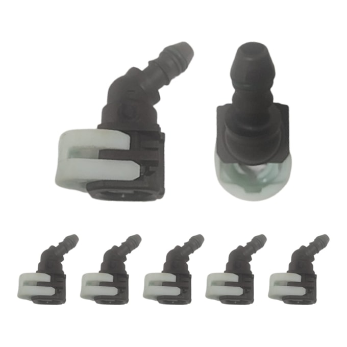 KIT 5 QUICK CONECTOR RETO PRETO BRANCO UNIVERSAL 4.5 X 9.5MM - WS PARTS