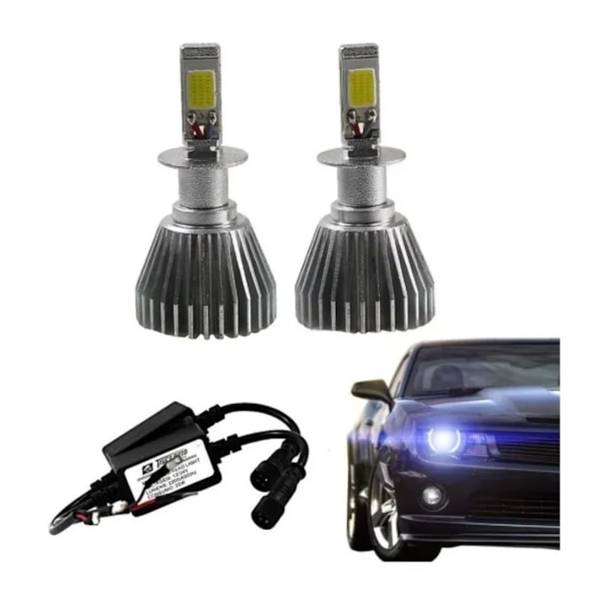 KIT LÂMPADA LED H1 12 / 24V 22W 6000K BRANCO TG - 10.01.H1 - WS PARTS