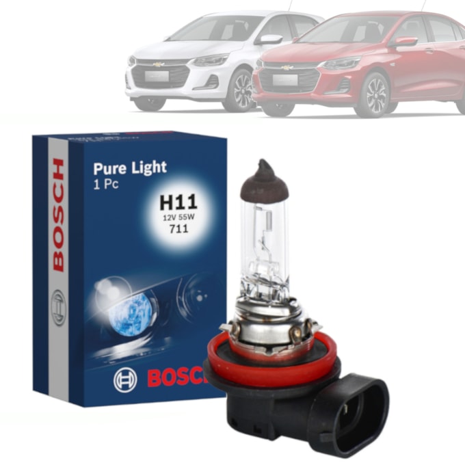 LÂMPADA H11 55W 12V FAROL BOSCH ORIGINAL PURE LIGHT - WS PARTS