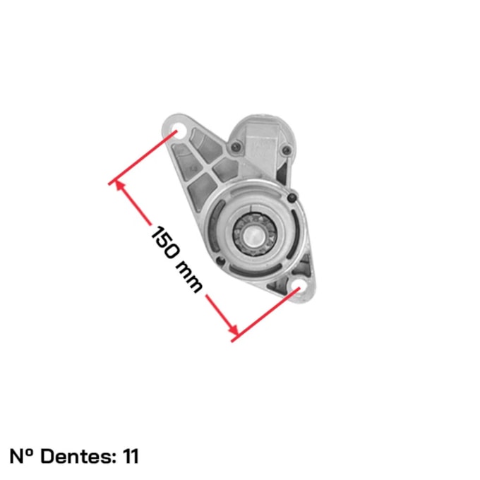 MOTOR PARTIDA GOL SAVEIRO FOX G5 G6 TSC10R7 D7ES6 11 DENTES - WS PARTS