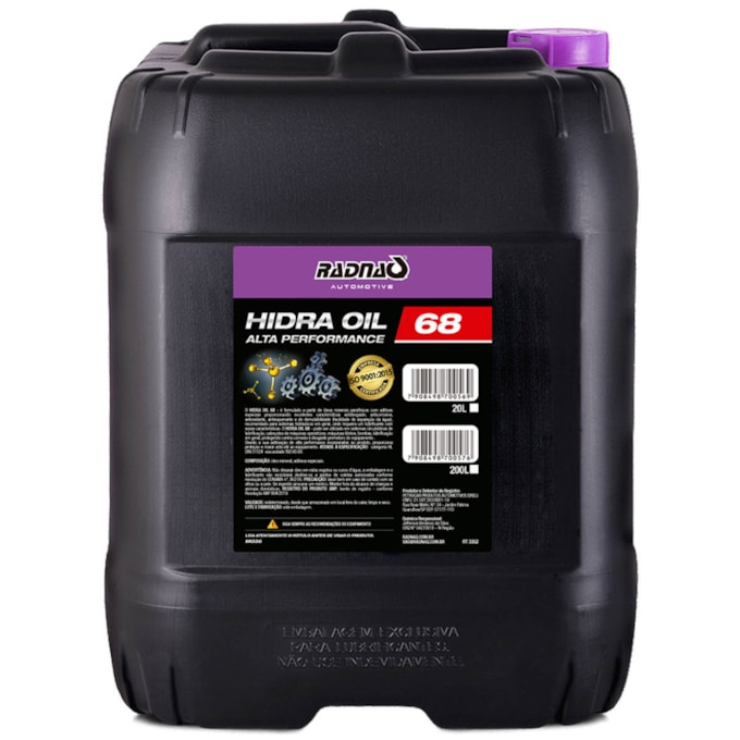ÓLEO LUBRIFICANTE HIDRA OIL 68 20L - RADNAQ - WS PARTS