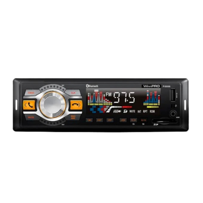 RÁDIO AUTOMOTIVO BLUETOOTH FM MP3 USB SD AUX - 00000PI0066 - WS PARTS