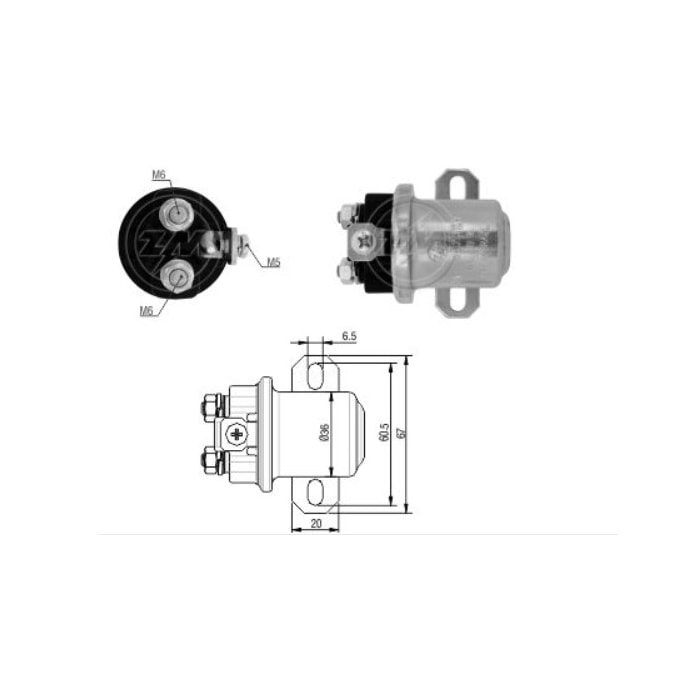 RELÉ AUXILIAR MOTOR PARTIDA DELCO 38MT 12V - ZM407 - WS PARTS